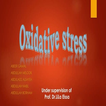 Oxidative stress | PPT