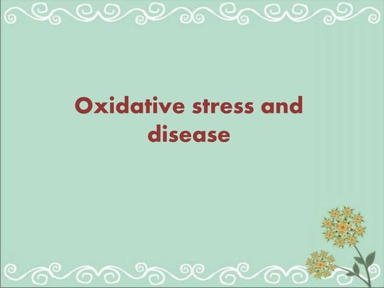 Oxidative stress final | PPT