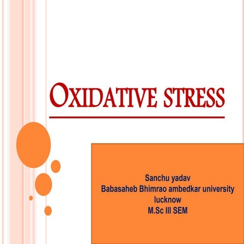 Oxidative stress final | PPTX