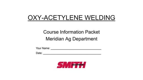 Oxy acetylene welding | PPT