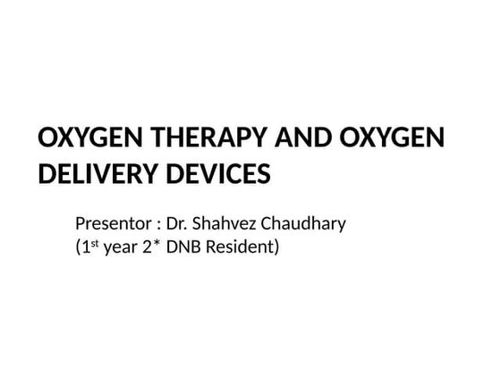 Oxygen delivery system | PPTX | Lung and Respiratory Health | Diseases ...