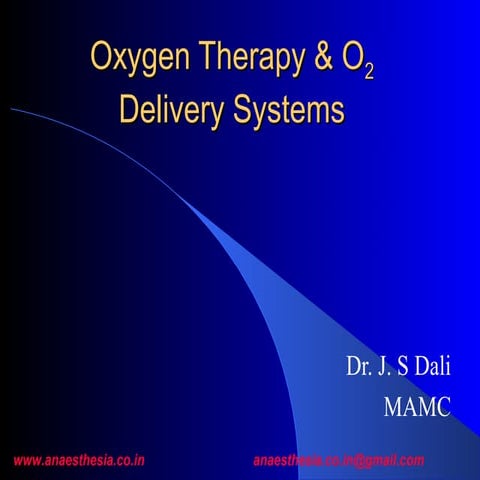 Oxygen delivery systems BASICS
