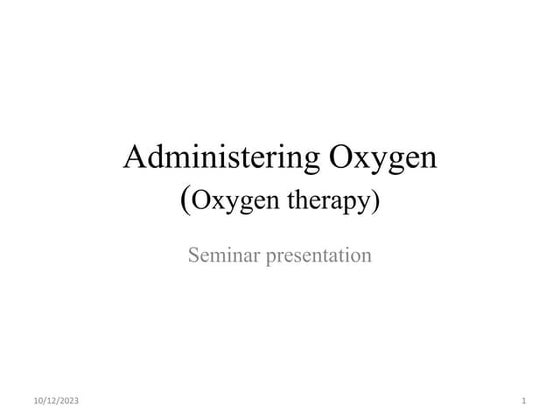 Oxygenation | PPTX