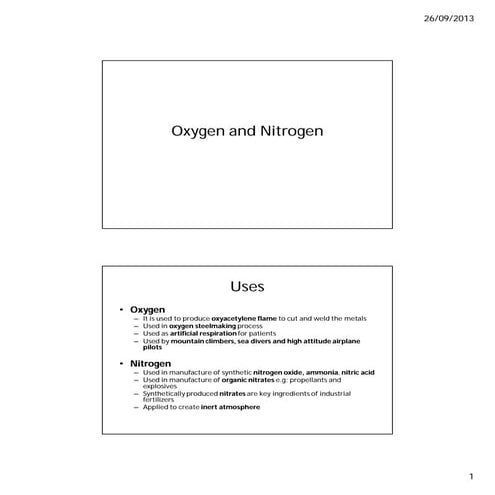 Oxygen and nitrogen Industries | PDF
