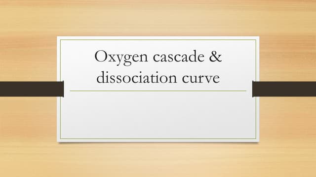 Oxygen dissociation curve | PPTX