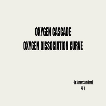 Oxygen cascade | PPTX