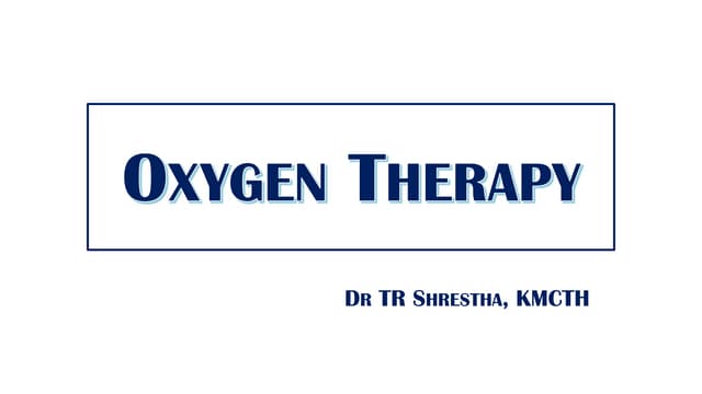 Oxygen delivery devices | PPTX