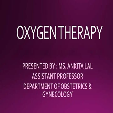 oxygen therapy -basic nursing care for medical student | PDF