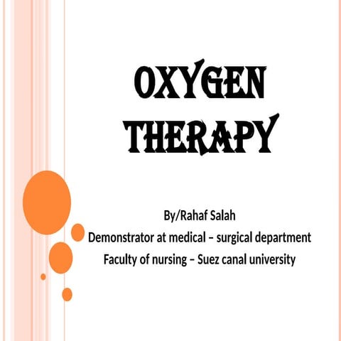 Oxygen محاضرة المعالجة بالاوكسجين للتمريض.pptx