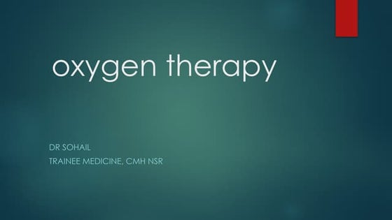 Methods of oxygen administration | PPT