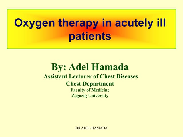 Venturi Mask for Oxygen Delivery Administration | PPTX