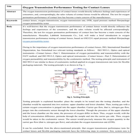 Ox2/231 Oxygen Permeability Tester | PDF