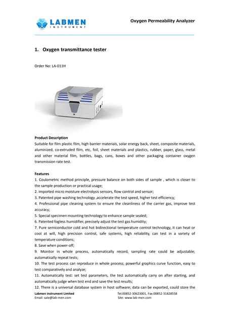 TSY-W3-Electrolytic-Detection-Method-Water-Vapor-Permeability-Tester | PDF