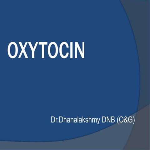 Bioassay of oxytocin | PPTX