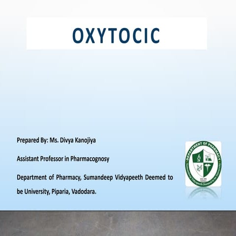OXYTOCIC PHARMACOGNOSTIC NOTE ON ERGOT WITH LIFE CYCLE. | PDF