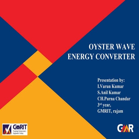 Oyster wave energy converter | PPT