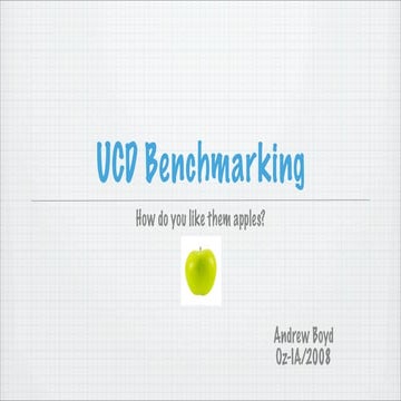 Oz-IA/2008 UCD Benchmarking Andrew Boyd | PDF