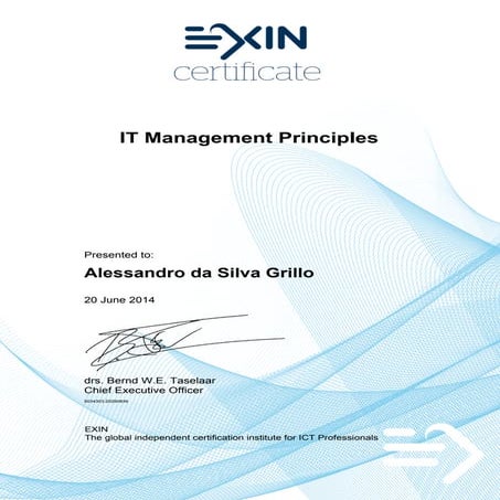ITMP it management principles - exin | PDF