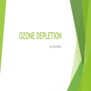 Ozone depletion in short | PPTX