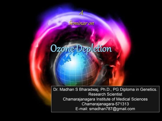 Ozone layer depletion ppt | PPTX | Chemistry | Science