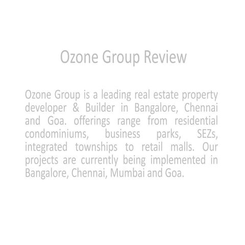 Ozone group review | PPTX