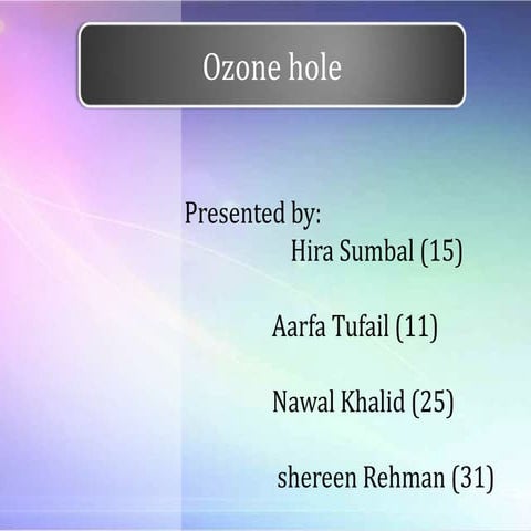 Ozone hole | PPTX