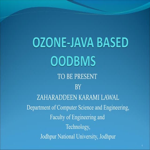 Ozone java based | PPT
