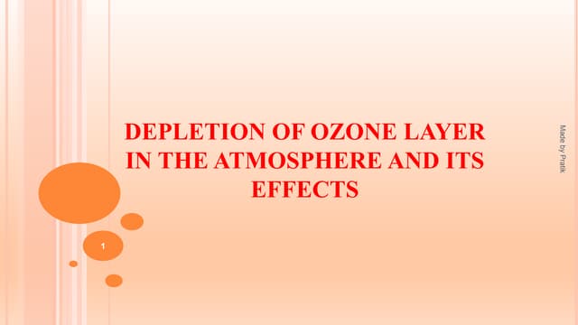 Presentation on ozone depletion | PPTX