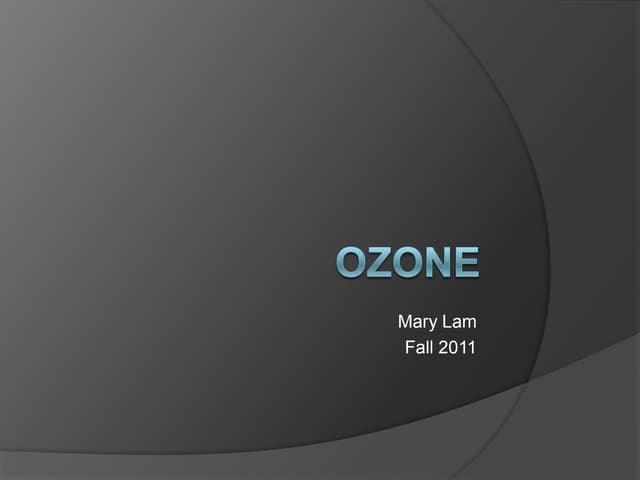 Presentation on ozone depletion | PPTX