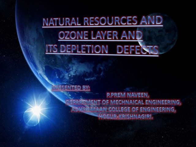 Presentation on ozone depletion | PPTX