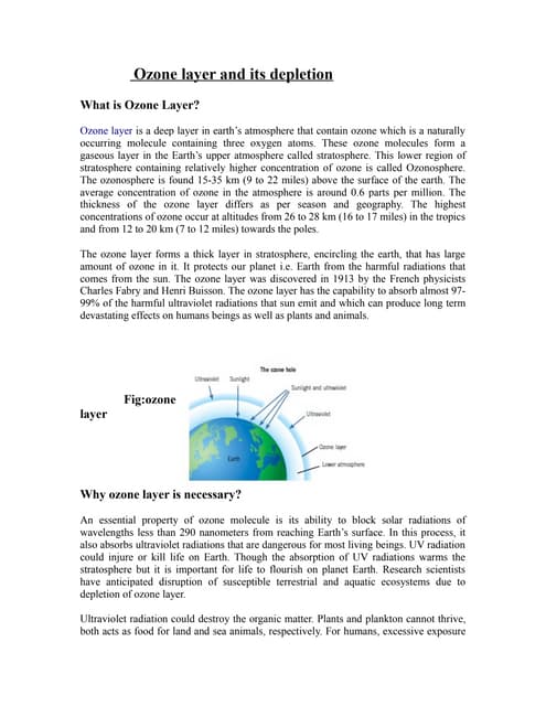 The ozone layer & Its Importance | PPT