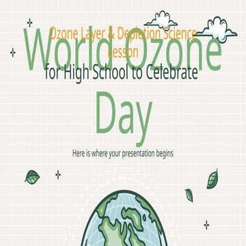 Ozone Layer & Depletion - Science Lesson for High School to Celebrate ...