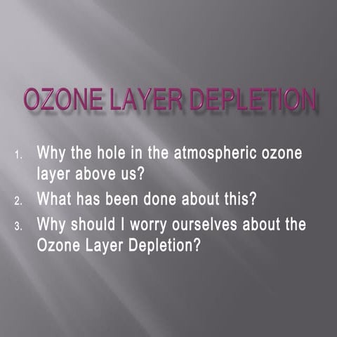 Ozone layer depletion 2 arjun | PPT