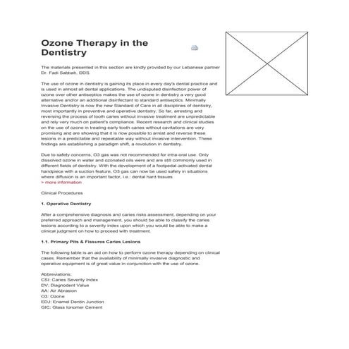 Ozone therapy in the dentistry | DOCX