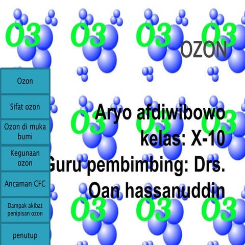 Rusaknya lapisan ozon mufit | PPTX