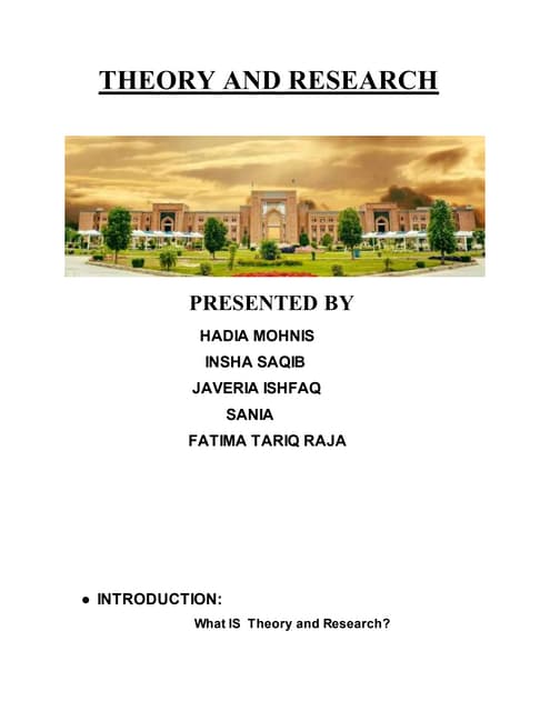 Role of theory in research | PPT