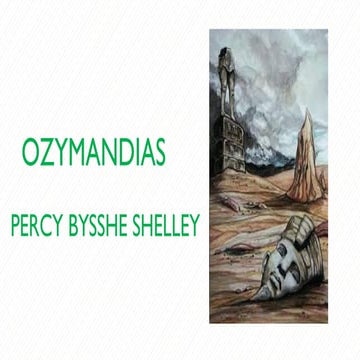 Ozymandias - Percy Bysshe Shelley | PPTX
