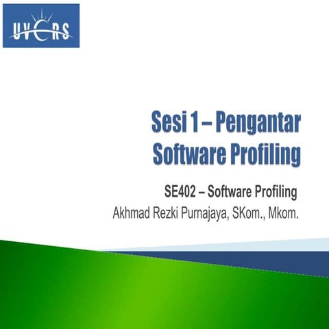 Pengantar Software Profiling................... | PPTX