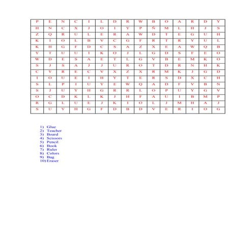 Sopa de letras | DOC