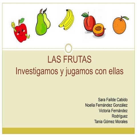 Presentación Las frutas | PPTX