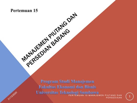 Manajemen Piutang & Persediaan | PPT