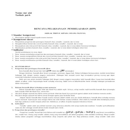 rencana pembelajaran | PDF