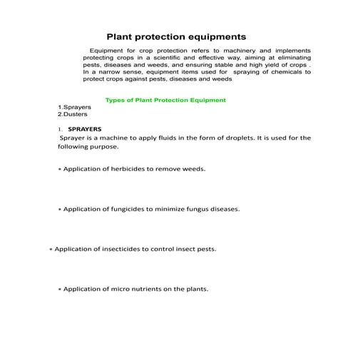 Plant protection equipments anupam 2017 | RTF