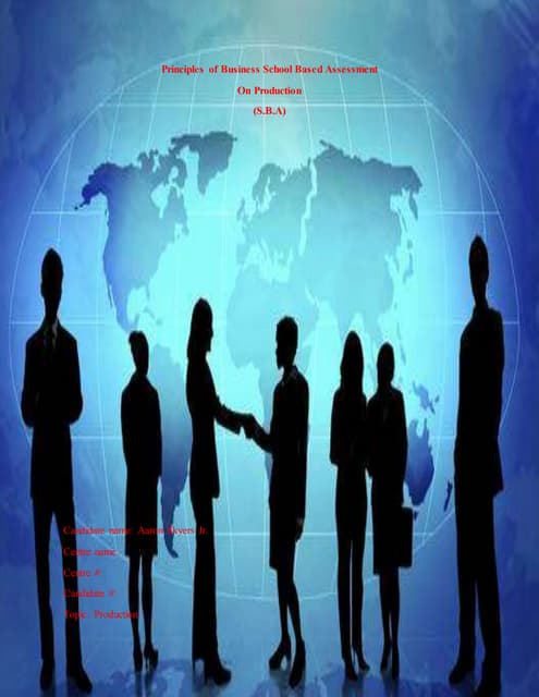 Principles of Business (POB) SBA | DOCX