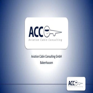 Aviation Cabin Consulting GmbH: General Presentation | PPTX