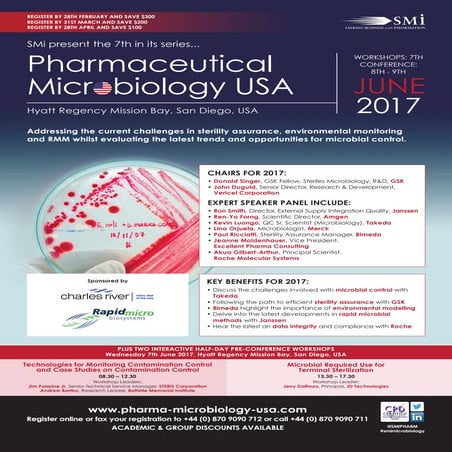 SMi Group's Pharmaceutical Microbiology USA 2017 conference | PDF | Pharmaceutical Industry ...