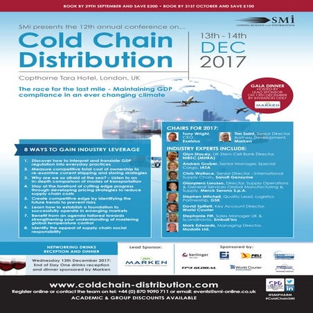SMi Group's Pharmaceutical Cold Chain Distribution 2017 conference ...