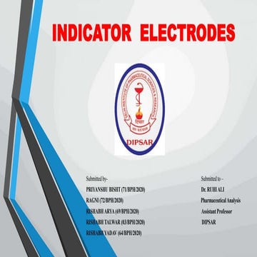 Engineering Chemistry Module 1 : Reference Electrodes | PDF