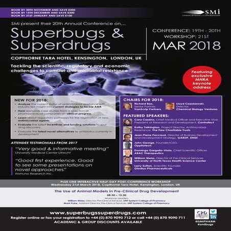 SMi Group's 20th annual Superbugs & Superdrugs 2018 | PDF