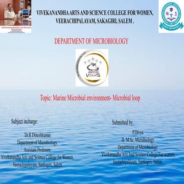 Marine microbial environment - Microbial loop | PPTX